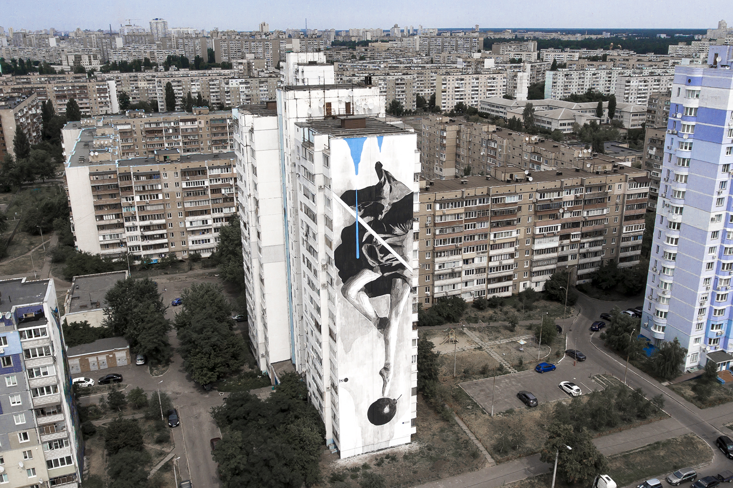 World-famous artists bring colorful murals to Ukraine's concrete ...