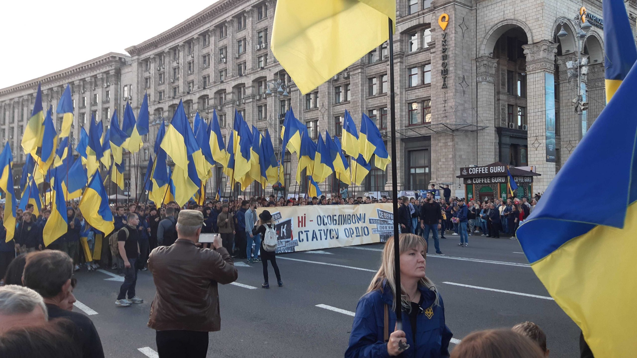 Protests against Zelenskyy's peace plan for Donbas continue as 12,000 ...